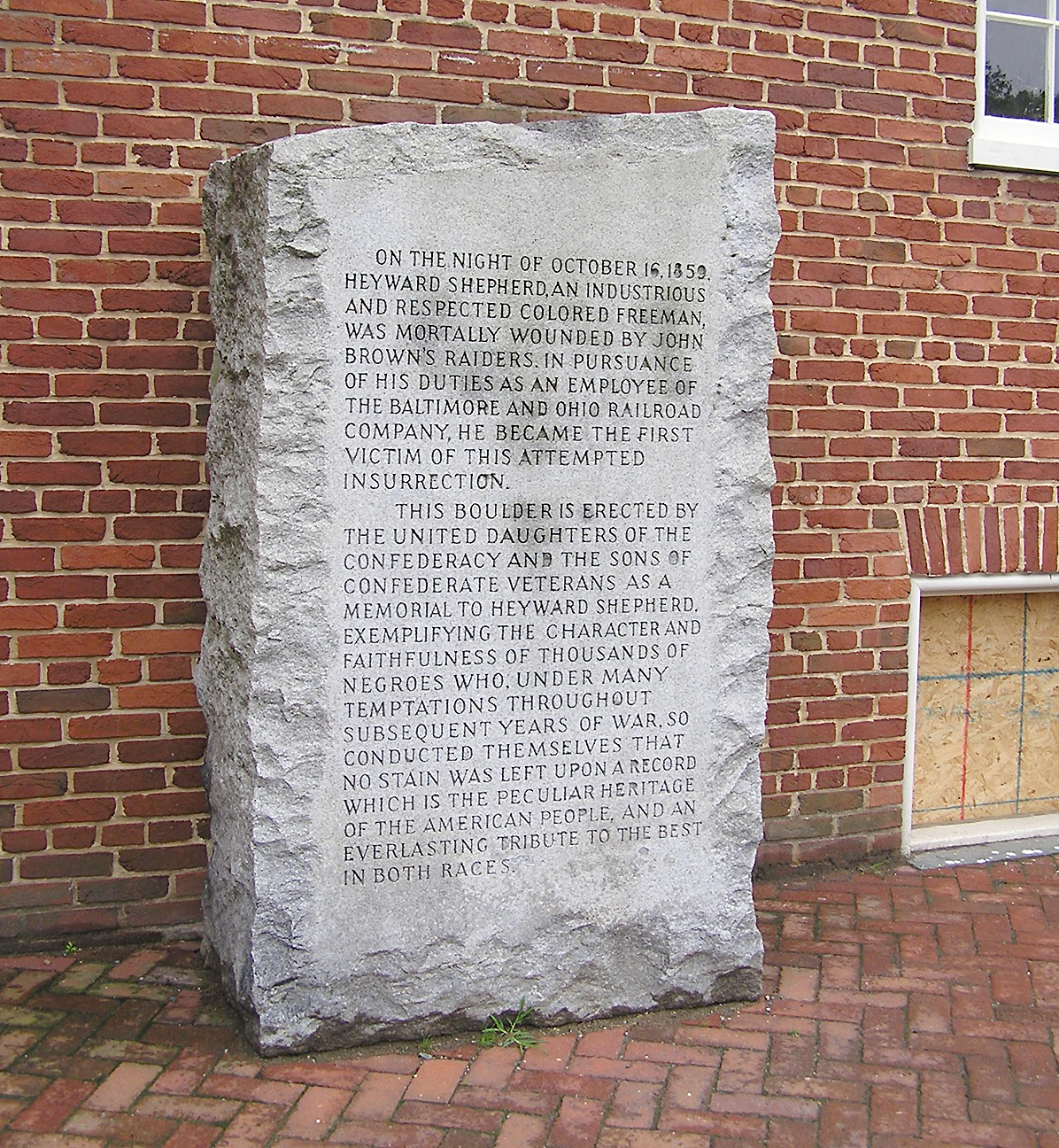 Monument to Heyward Shepherd - Harpers Ferry, West Virginia - World ...